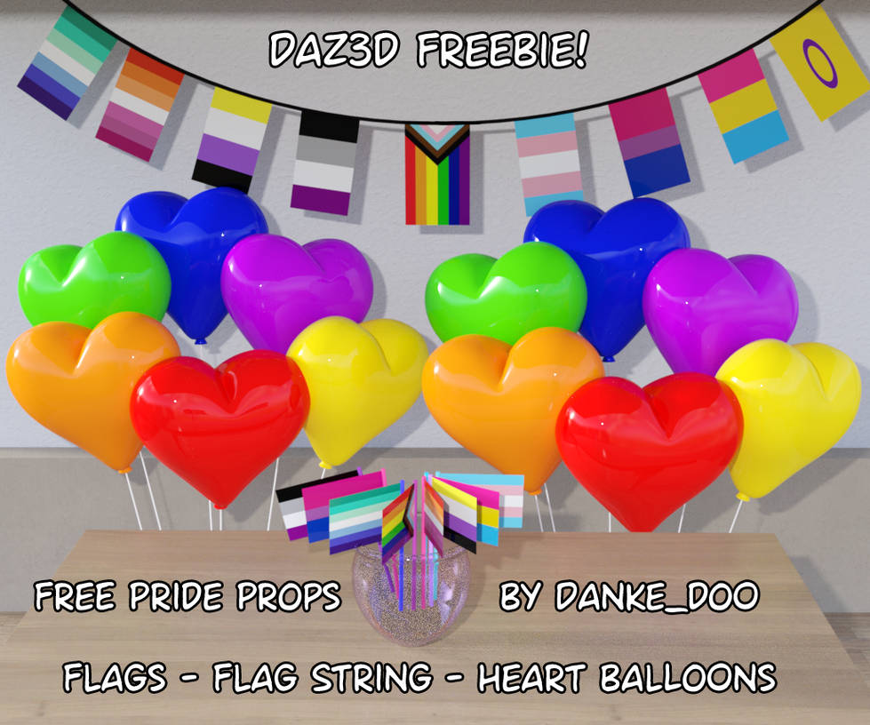 Pride Freebies for DAZ3D by dankedoo on DeviantArt