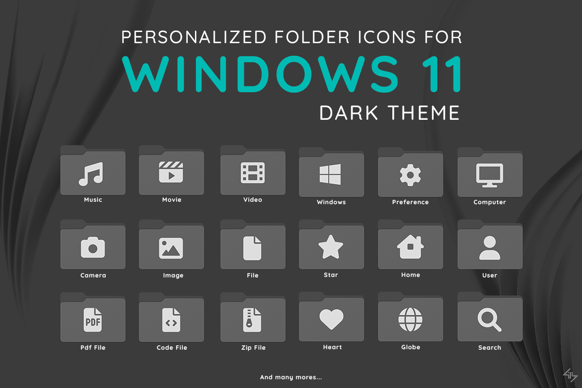 Personalized Folder Icons For Windows 11 Dark Them by Mounir210 on ...