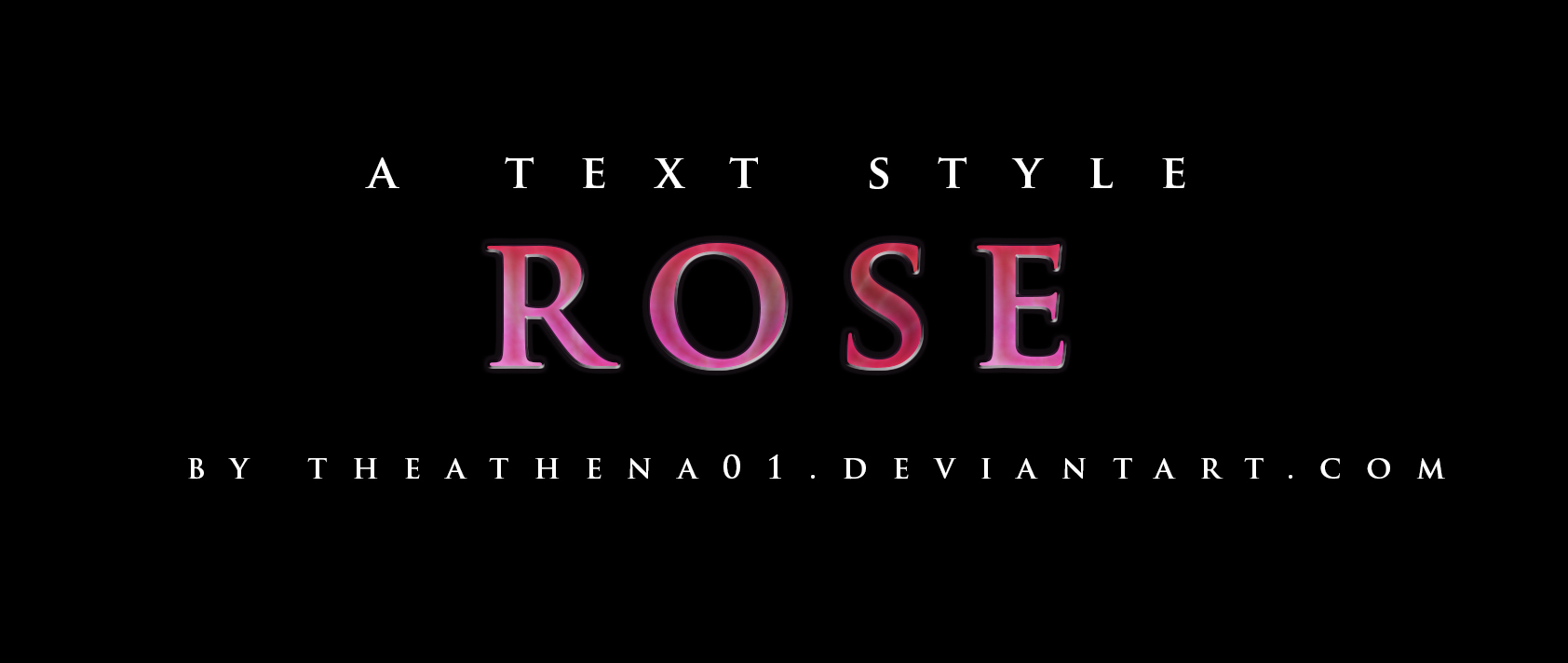 Rose - text style by theathena01 on DeviantArt