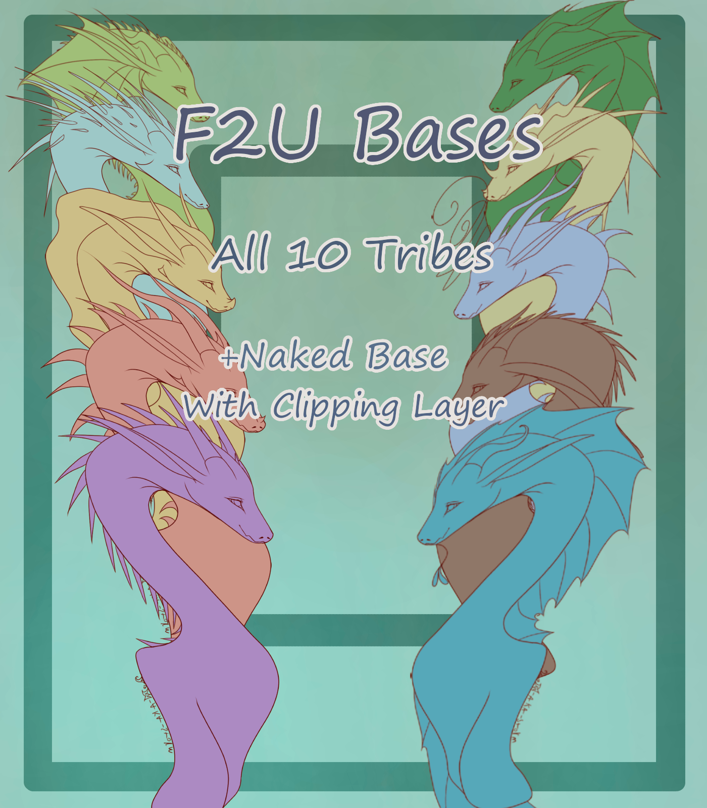 Wings of Fire- AM-AKA-Storm's F2U Bust Bases by AM-AKA-Storm on DeviantArt