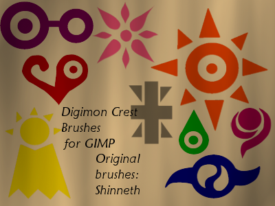 Digimon Crest Brushes for Gimp by ameliette on DeviantArt