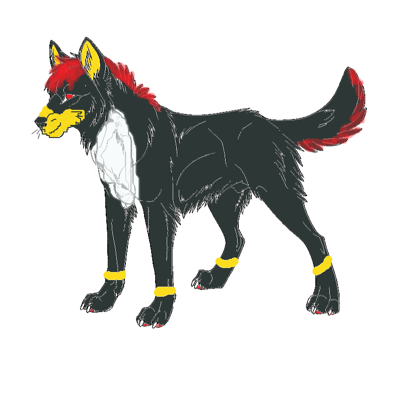 Shadow the hedgehog inspired wolf by SHADOW---STALKER on DeviantArt