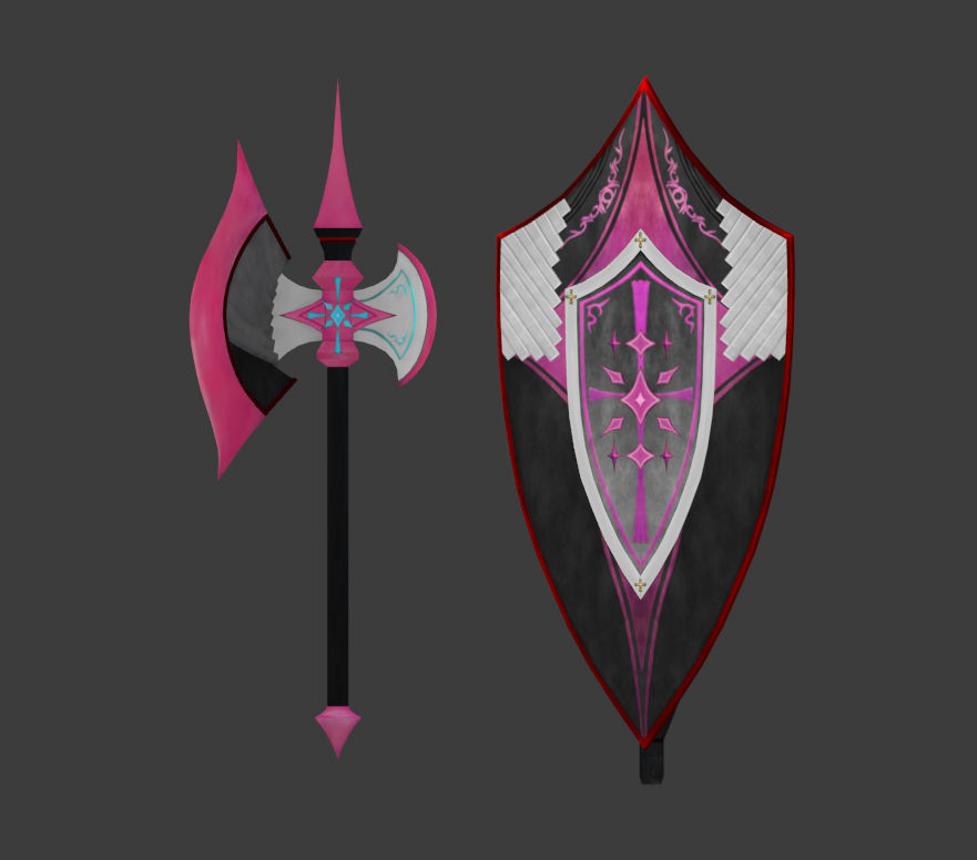 SAOAL Kureha - Axe and Shield by SwordArtOnlineVRC on DeviantArt