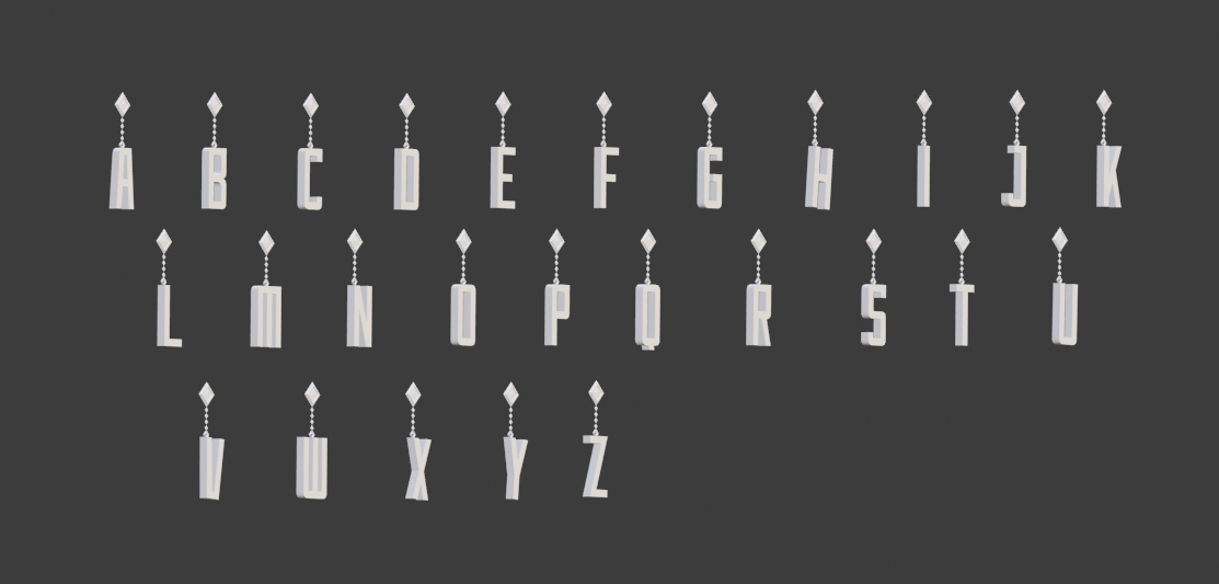 SAOFB - Alphabet Ear Rings by SinonVRC on DeviantArt