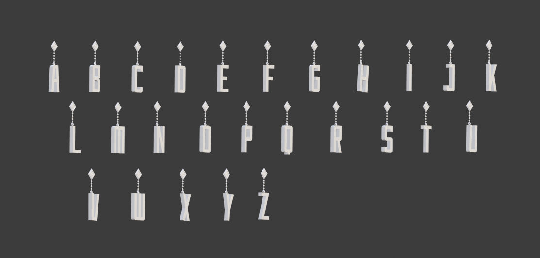 SAOFB - Alphabet Ear Rings by SinonVRC on DeviantArt