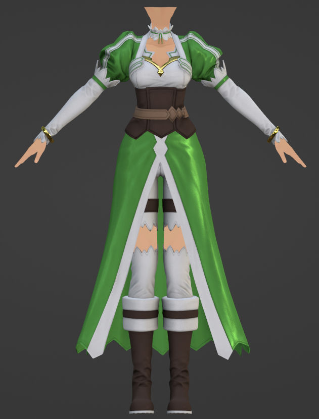 SAOFD Leafa - Sylph Dress by SinonVRC on DeviantArt