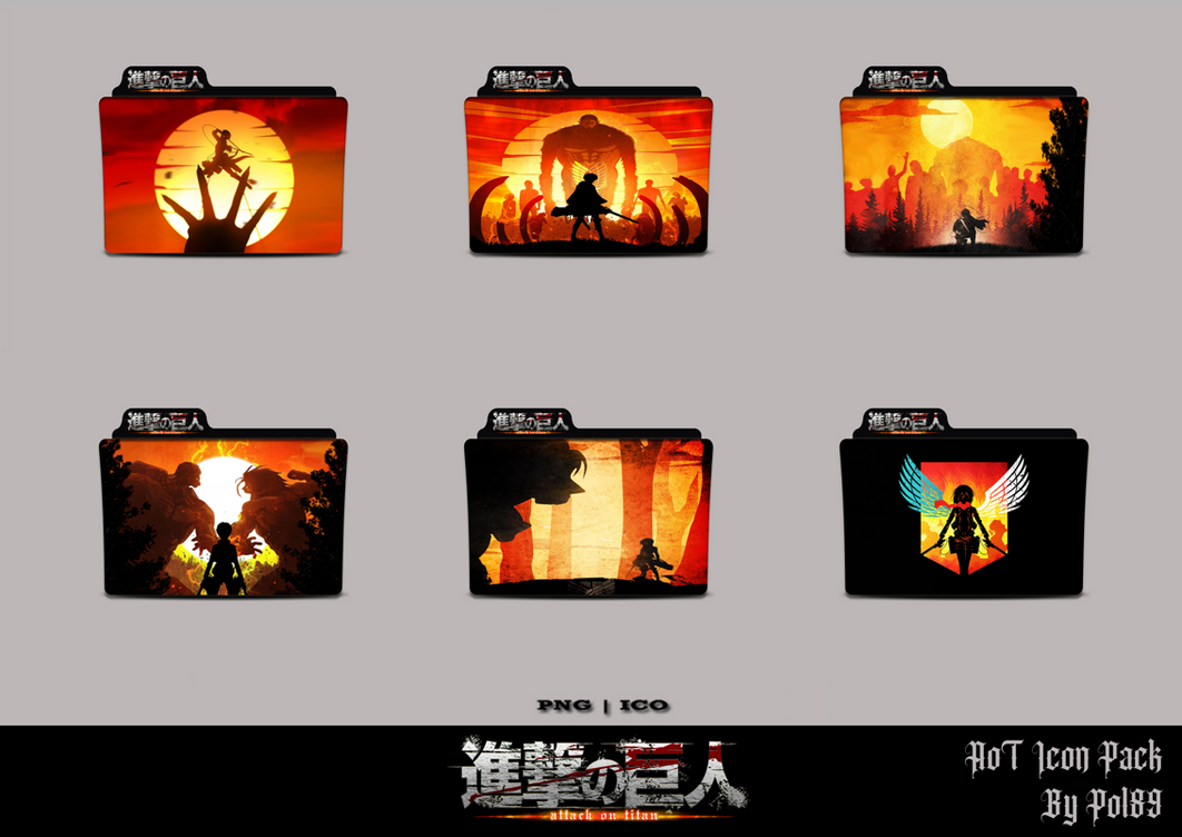 Aot Icon Pack Dark By Pol89 by pol89e on DeviantArt