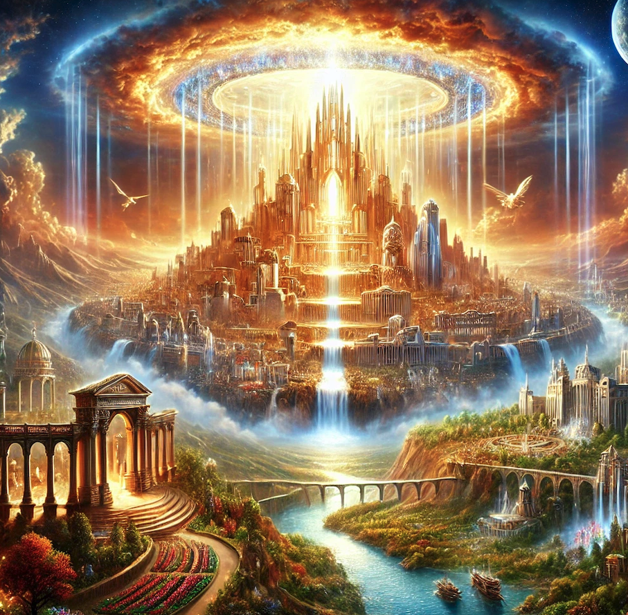 The New Jerusalem Descending from Heaven (Rev 21) by EvolvingParty on DeviantArt