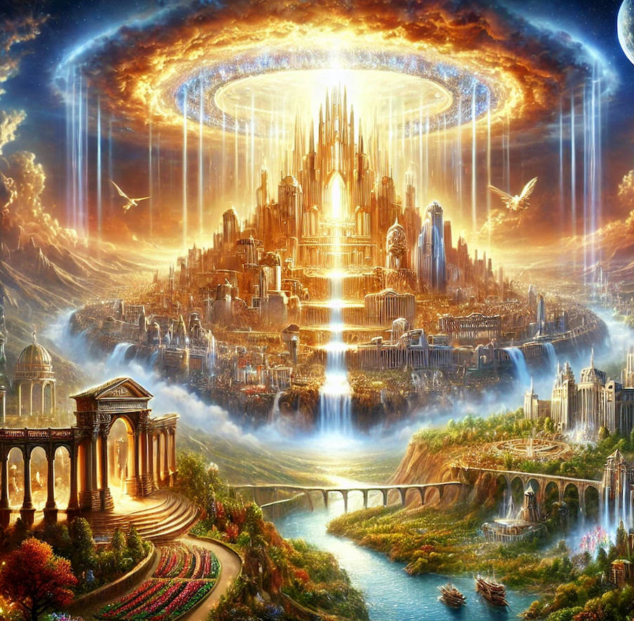 The New Jerusalem Descending from Heaven (Rev 21) by EvolvingParty on ...