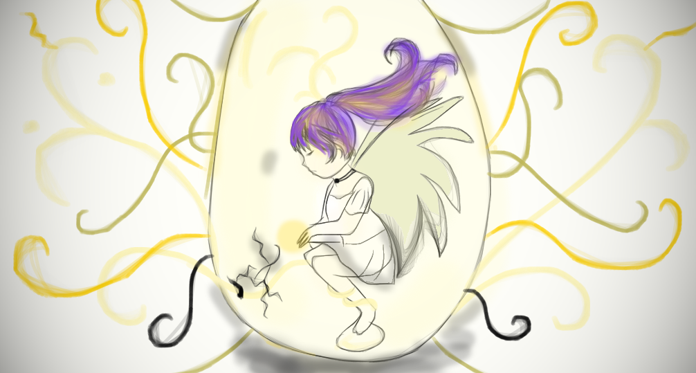 Angel in a Egg by MariHeartArt on DeviantArt