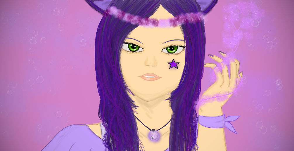 Nico Girl with purple hair by MariHeartArt on DeviantArt
