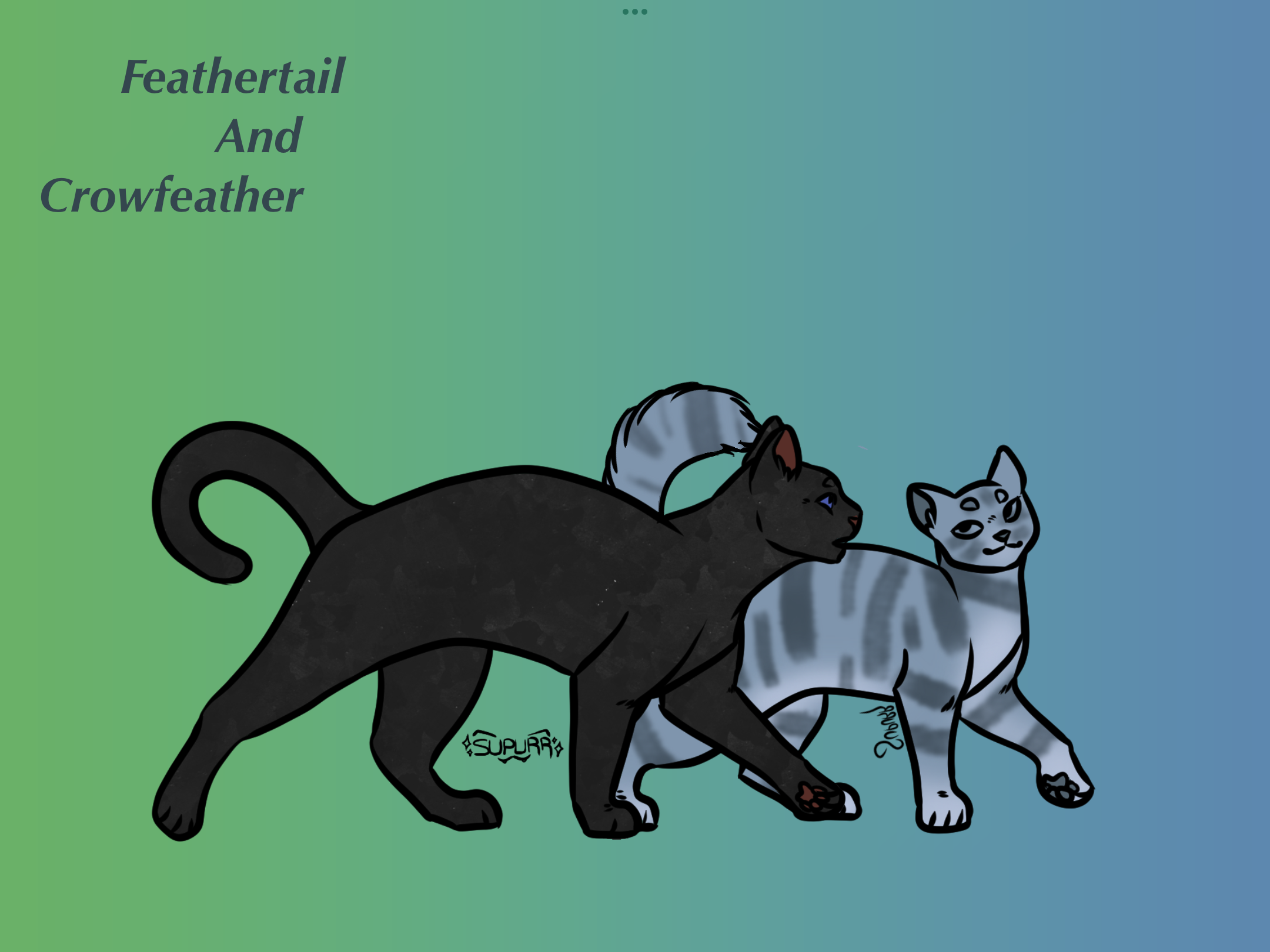 Crowfeather and Feathertail by MEAMTRAVELER on DeviantArt