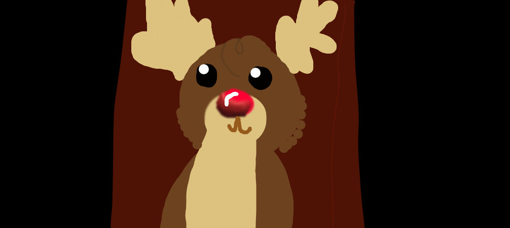 Rudolph Card by PandaPawPainting on DeviantArt