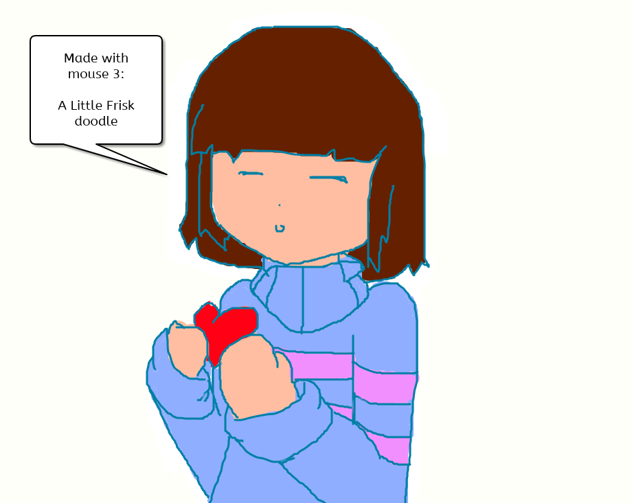 Undertale- Doodle Frisk With Mouse by TheNinjaGirlZone5 on DeviantArt