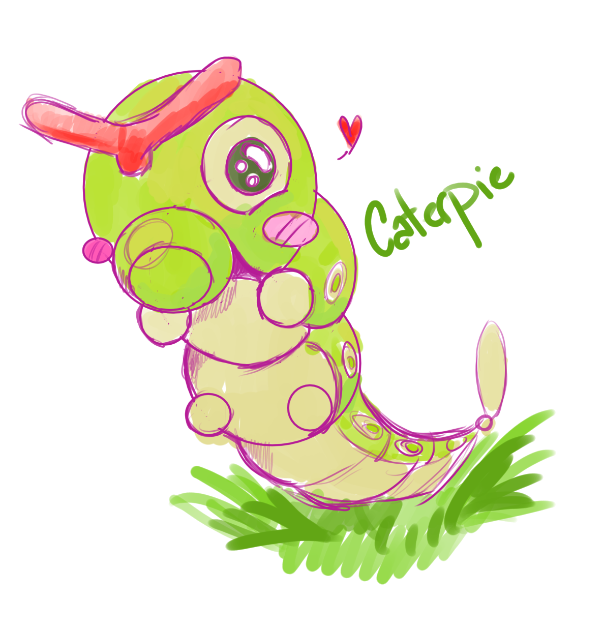 Caterpie Sketch by Rohwynn on DeviantArt