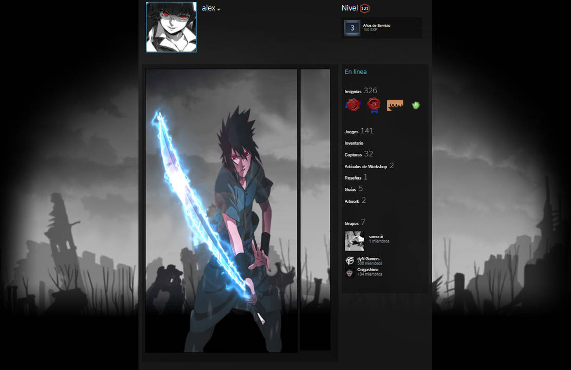 Sasuke Uchiha - Steam Artwork Design [Animated] by Studios-Onigashima ...