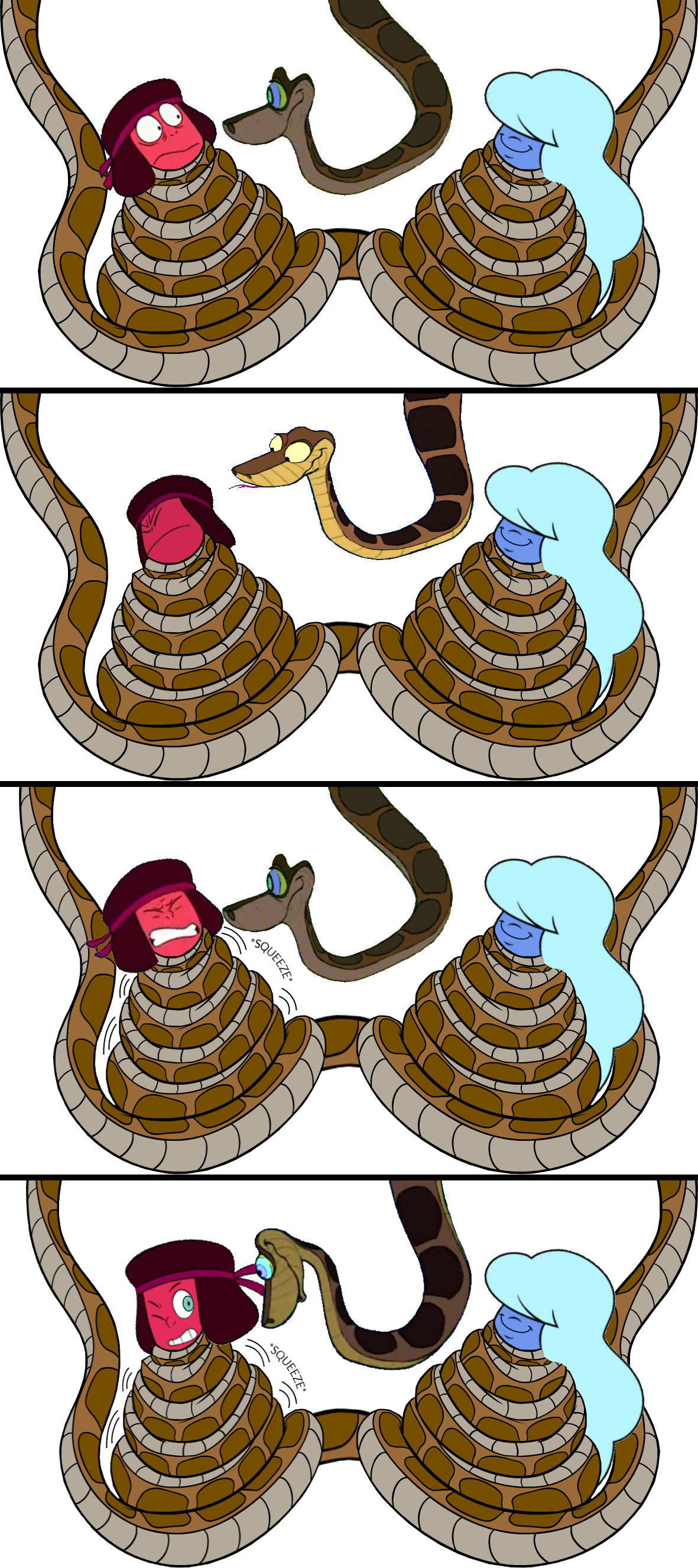 Kaa, Ruby and Sappire Part 1 by Hebikoiru on DeviantArt