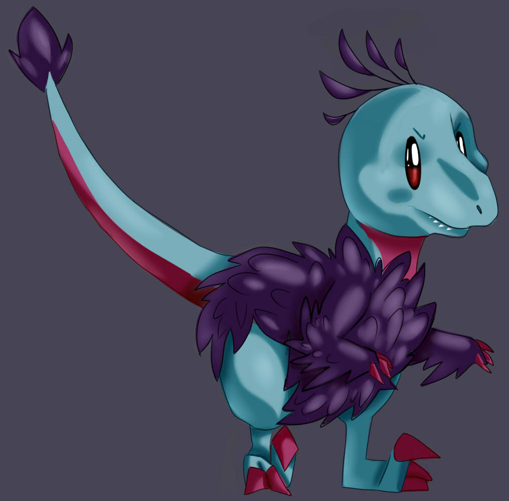 Fakemon--Raptor Dinosaur by Dorkaly-Doodles on DeviantArt