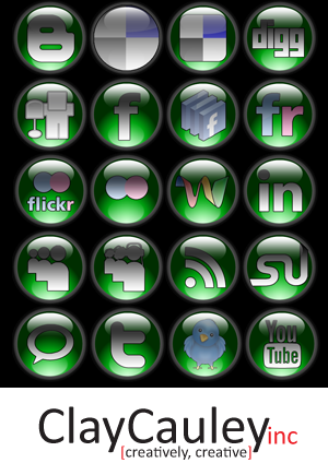 Green Orb Social Media Icons by claycauleyinc on DeviantArt
