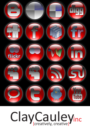 Red Orb Social Media Icons by claycauleyinc on DeviantArt