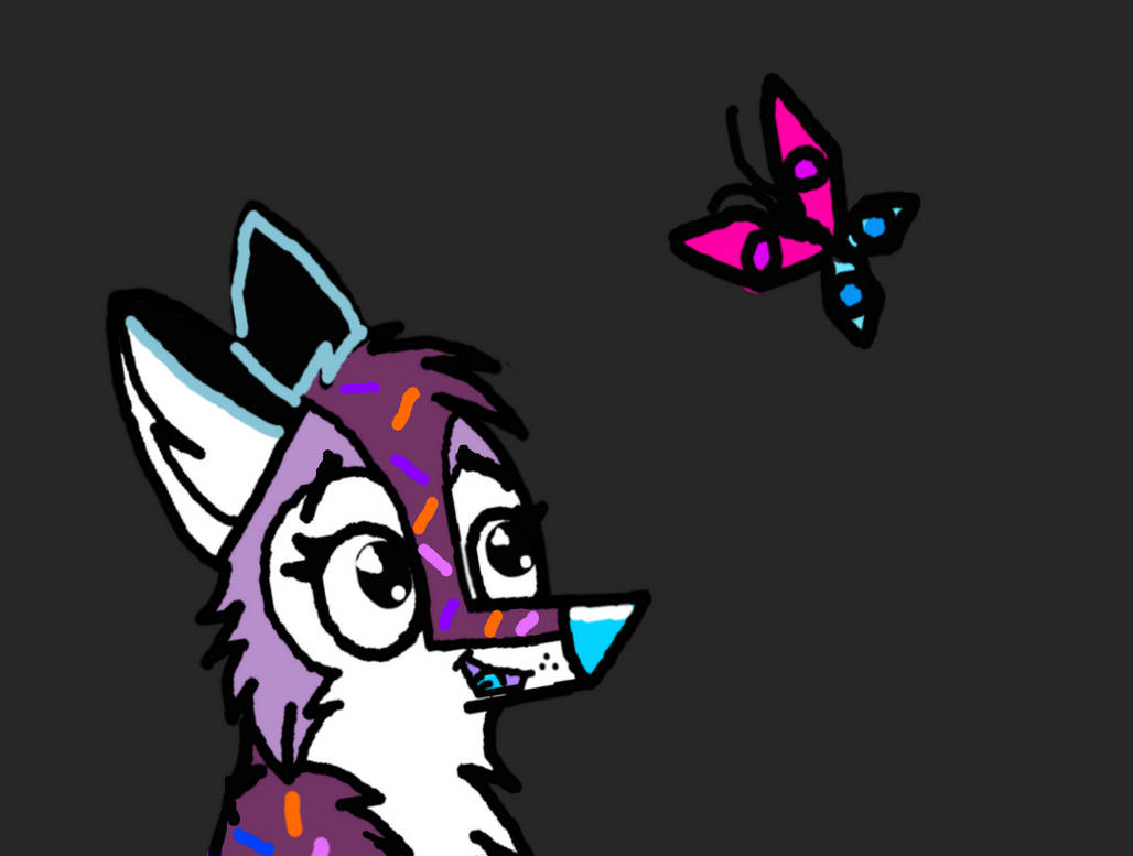 Banji and a butterfly by DAKIVIX on DeviantArt