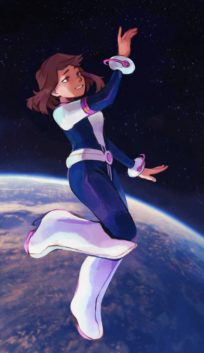 uraraka in space by knightic on DeviantArt