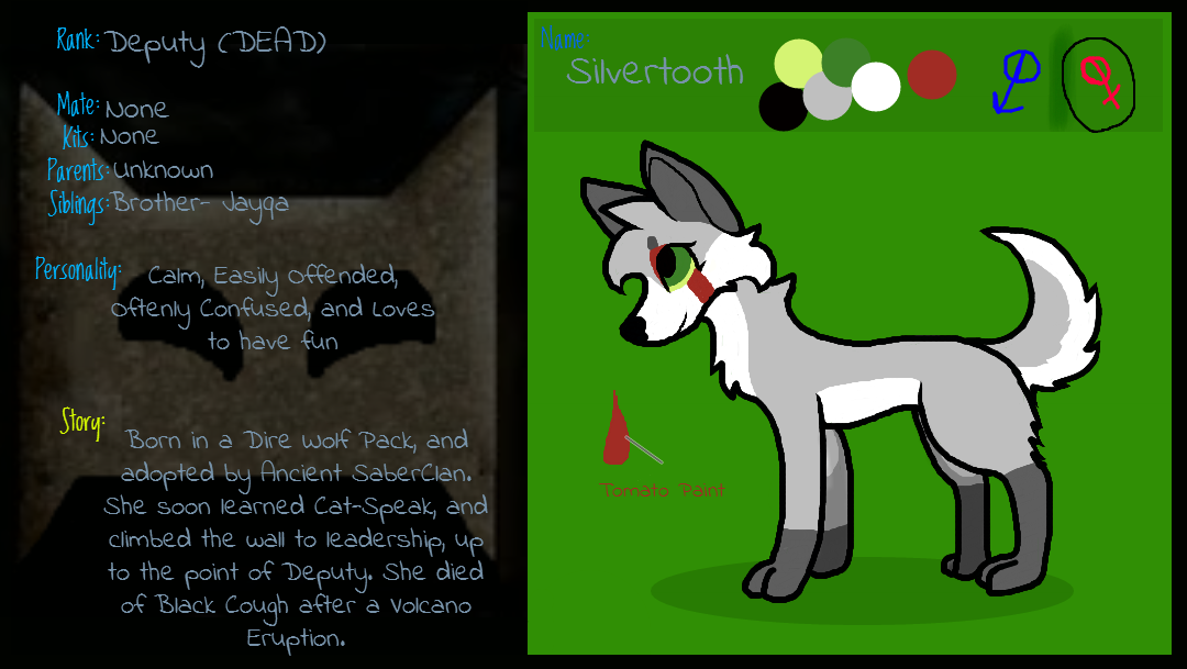 Silvertooth Ref (Ancient SaberClan) by MoonlightEcko on DeviantArt