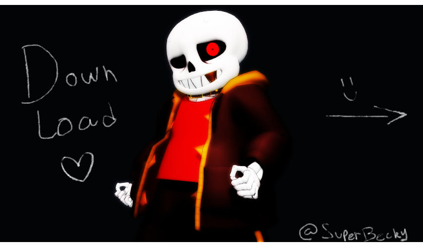 MMD Underfell Sans 2.0 Model NEW [DL DOWN, READ] by SuperBecky on ...
