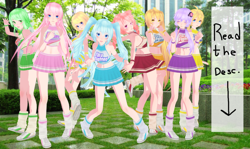 MMD Cheerleader Vocaloid Models (DL DOWN) by SuperBecky on DeviantArt