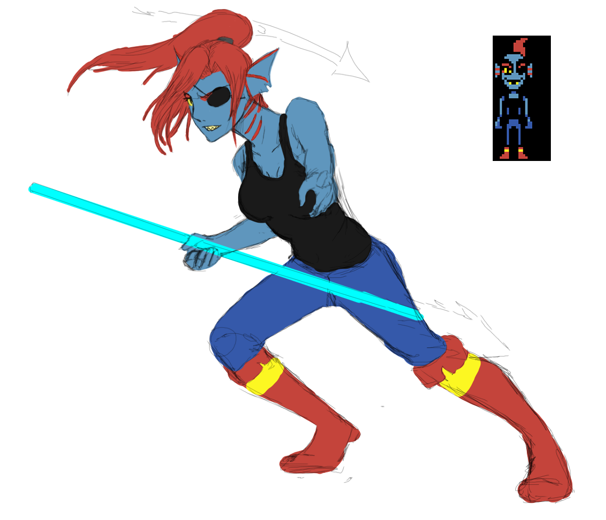 Undyne Anime Style by CarrilRego on DeviantArt