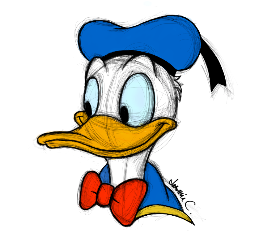 Donald Duck: digital sketch by JasminSC on DeviantArt