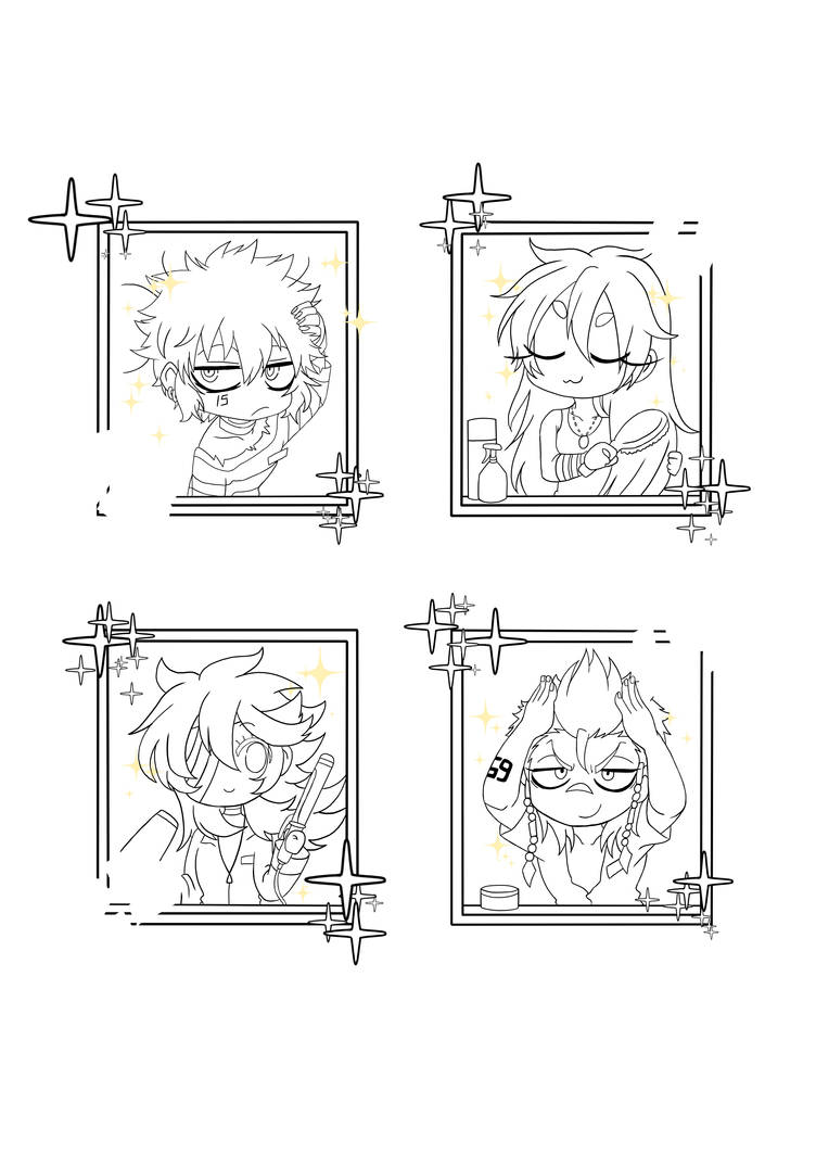 Nanbaka lineart - Hair make - by Miyuki-chan15 on DeviantArt