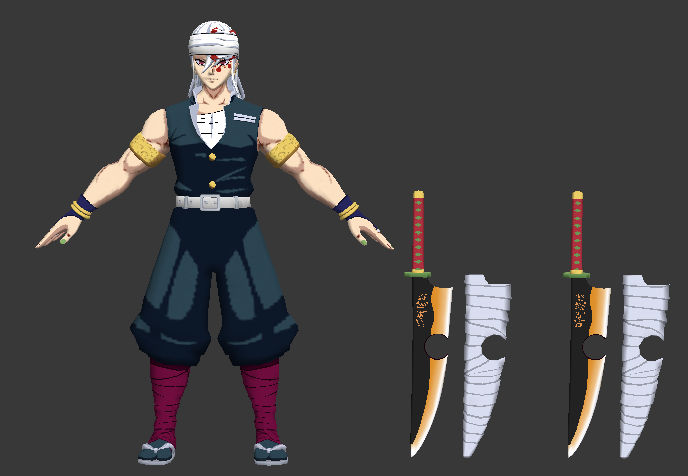 Tengen Uzui Damaged Demon Slayer by maxippp on DeviantArt