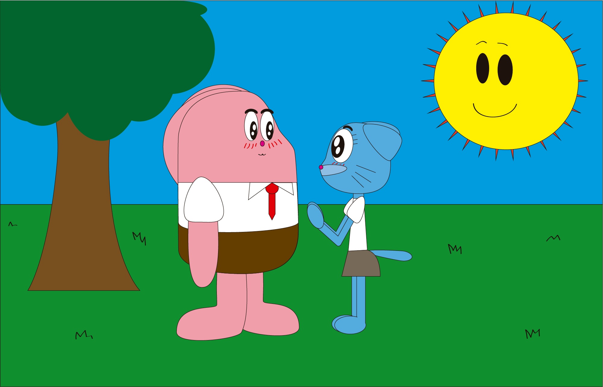Nicole Watterson And Richard Kiss Animation By Conikiblasu Fan On