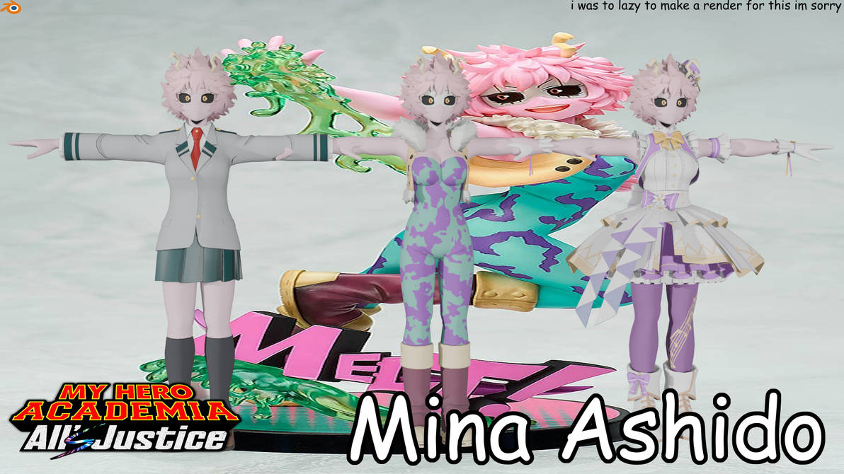 Mina Ashido All's Justice Model by Random-Artery on DeviantArt