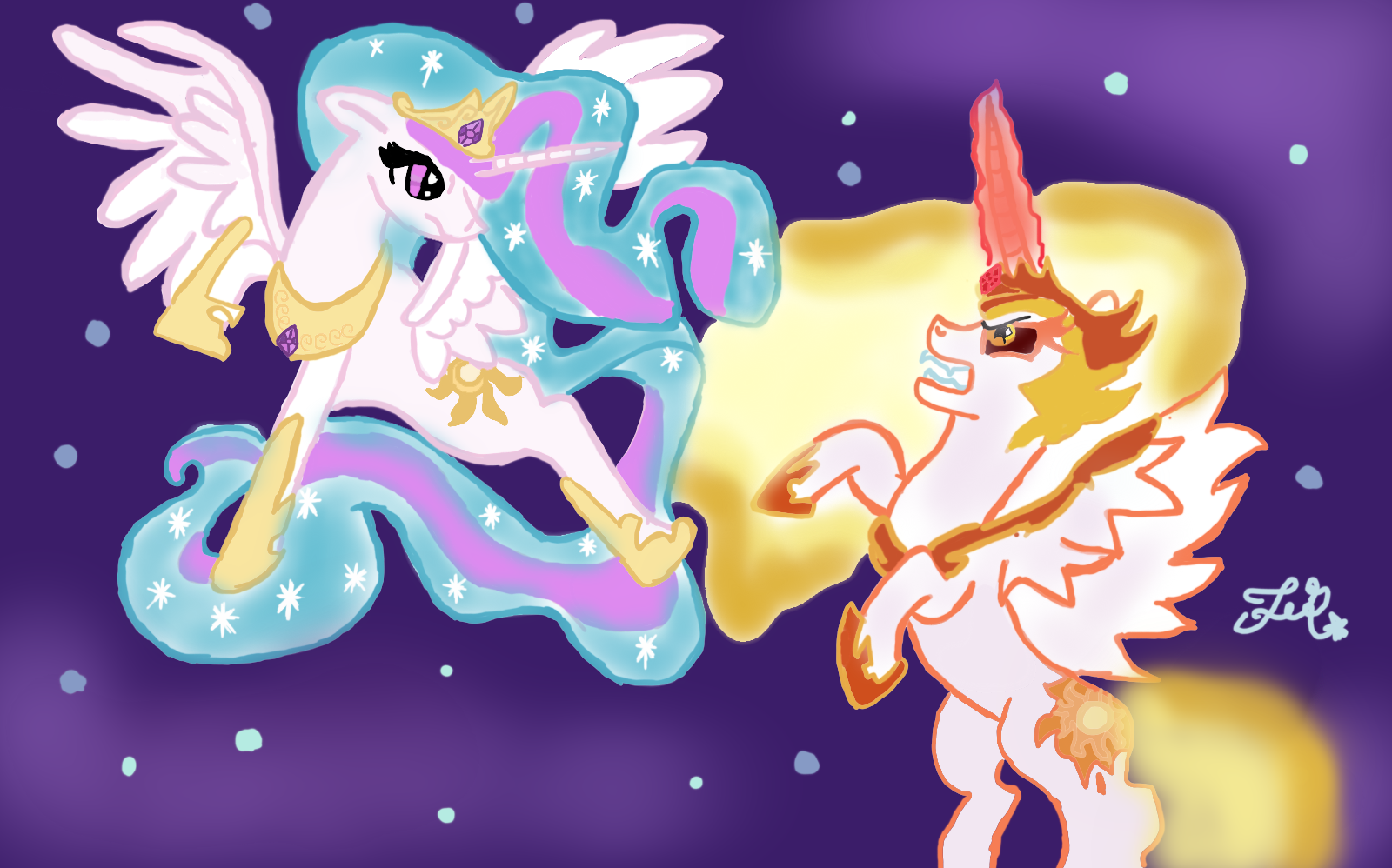 Celestia vs Daybreaker by CINOSCHAN on DeviantArt