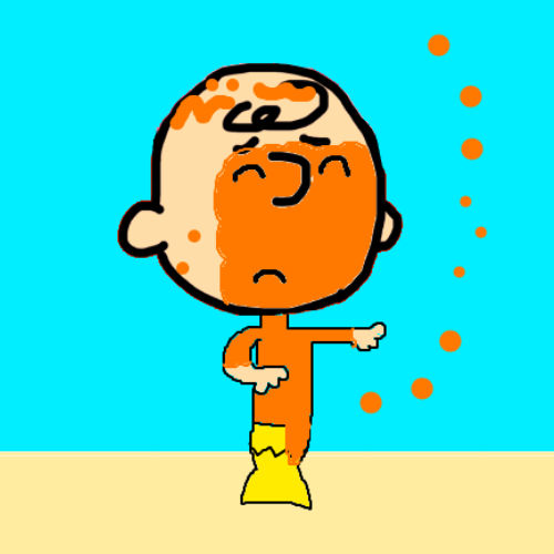Charlie Brown covered in orange splat by KatelynBrown2002 on DeviantArt