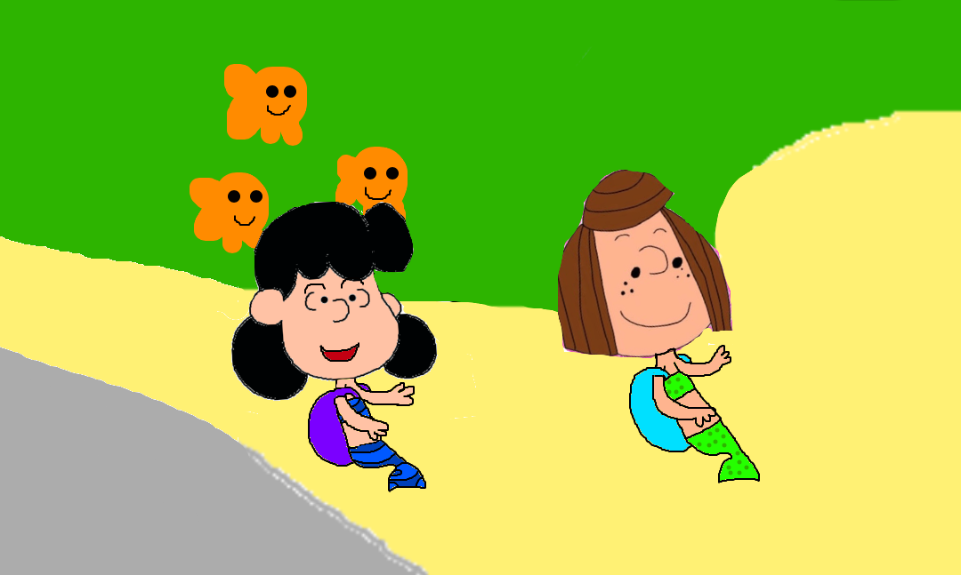 Lucy and Peppermint Patty racing by KatelynBrown2002 on DeviantArt