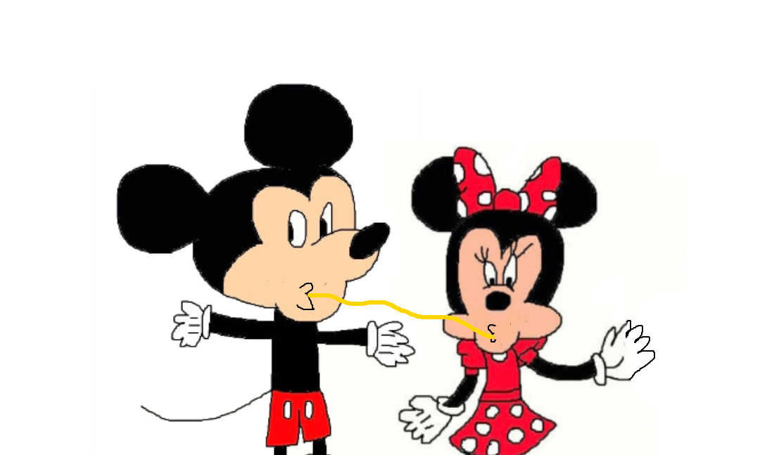 Mickey and Minnie Eating Spaghetti by KatelynBrown2002 on DeviantArt