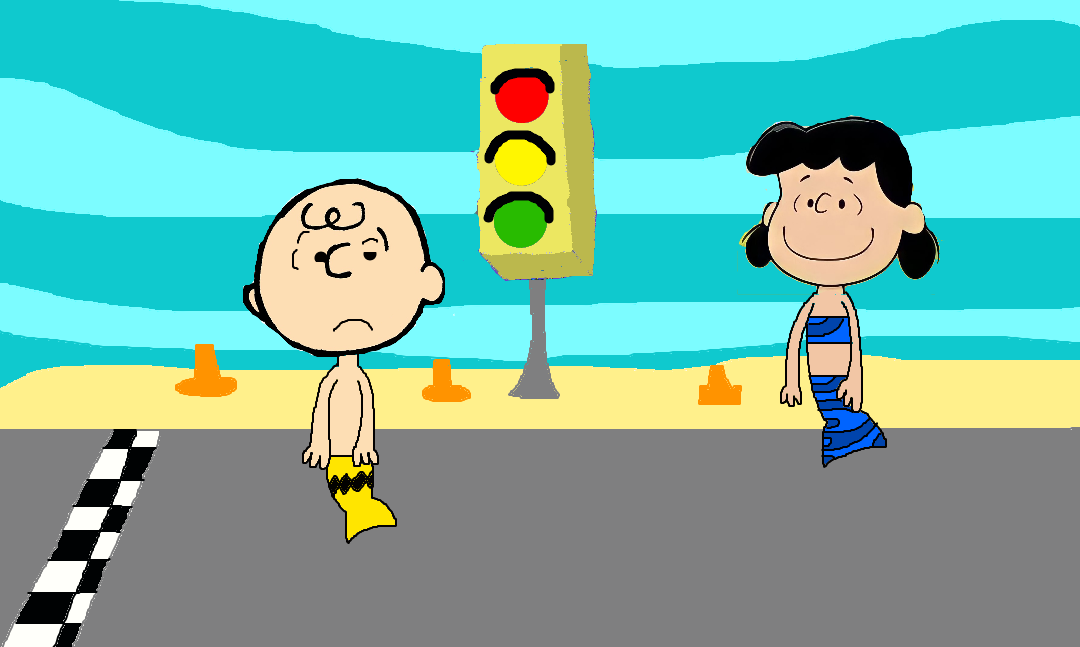Charlie Brown, Lucy and the Traffic Light by KatelynBrown2002 on DeviantArt