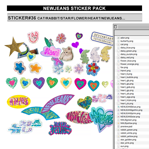 Newjeans profile sticker png#36 pack by myloststars on DeviantArt