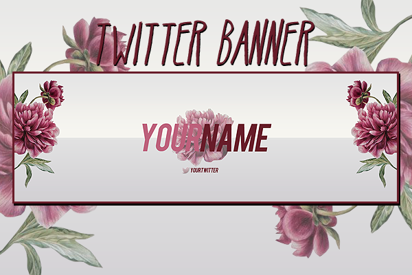 Floral header PSD editable by VriskiDerp on DeviantArt