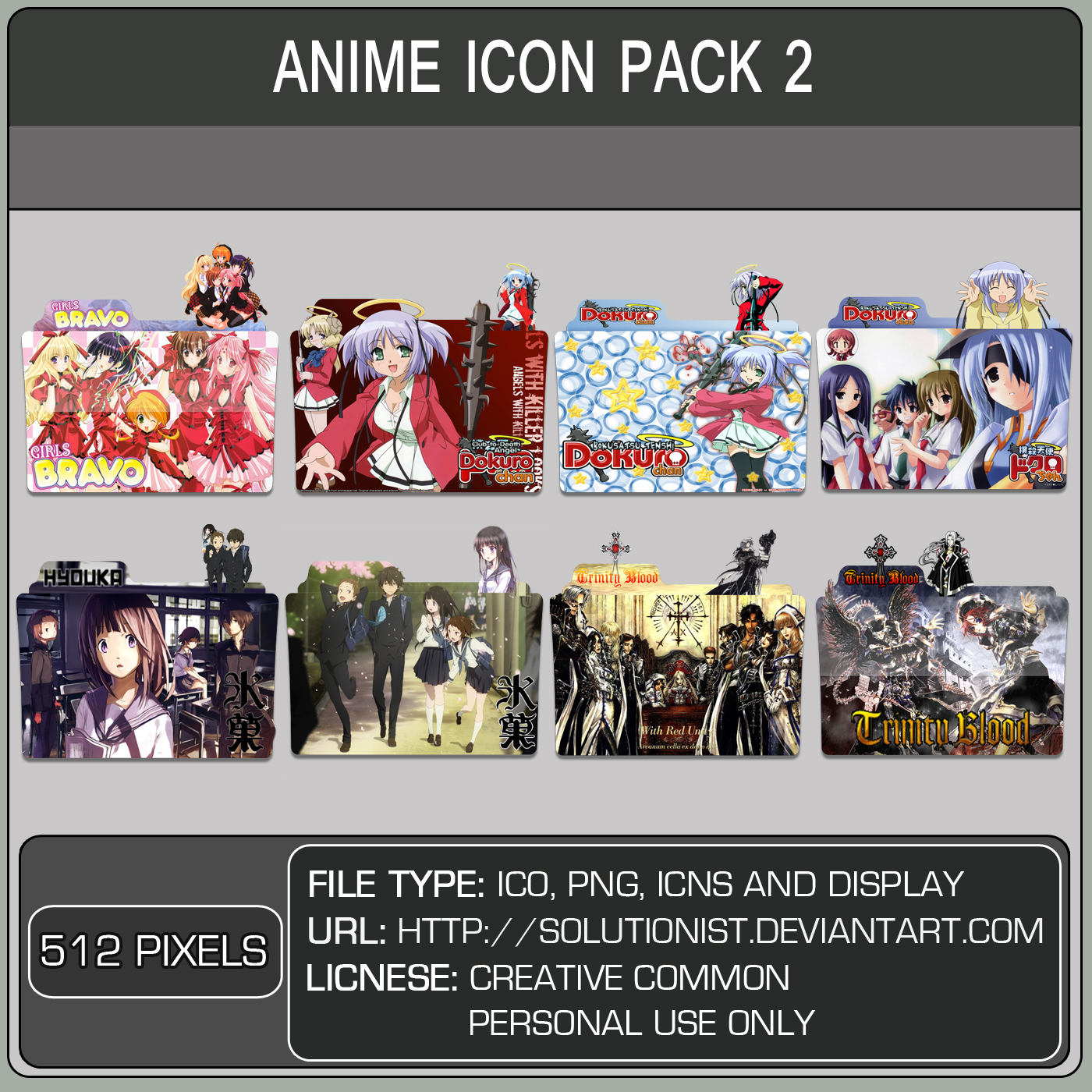 Anime Icon Pack 2 by Solutionist on DeviantArt