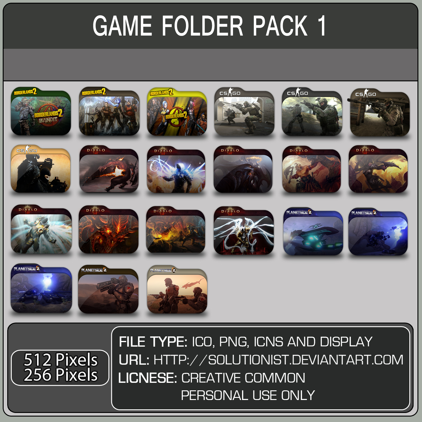 Game Folder Pack 1 by Solutionist on DeviantArt