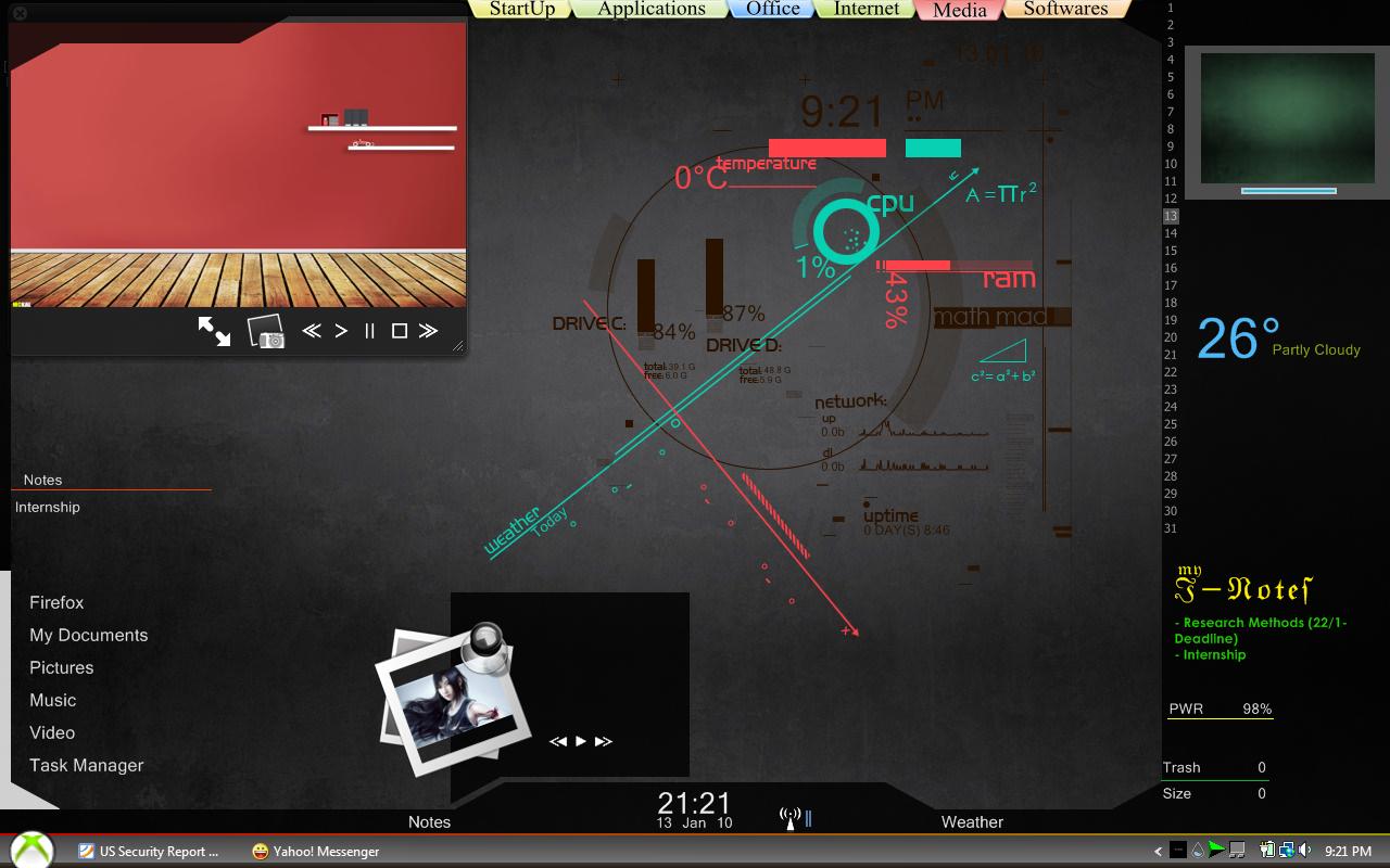 Destop With Rainmeter by jay309 on DeviantArt