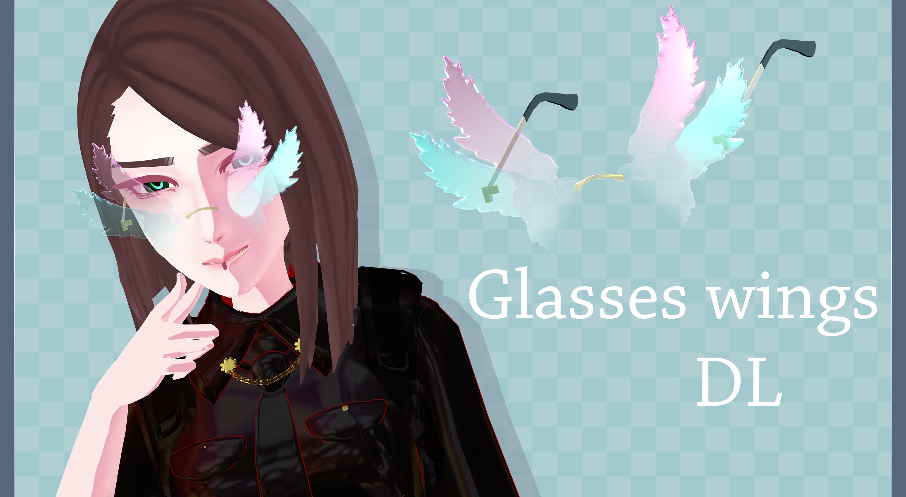 MMD glasses angel wings DL by SAYUMIVI on DeviantArt