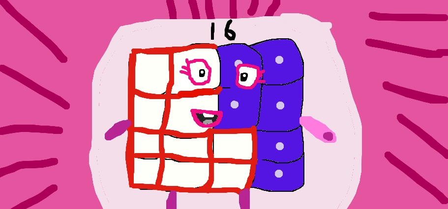 Numberblocks 16 by xXLiyzCoolXx on DeviantArt