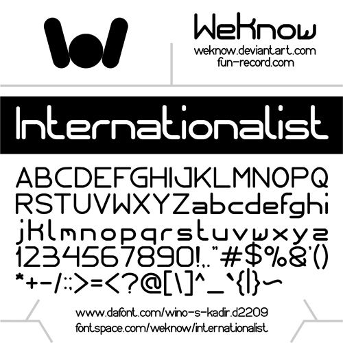 Internationalist font by weknow by weknow on DeviantArt