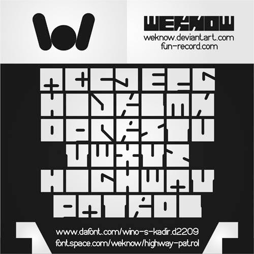 Highway Patrol font by weknow by weknow on DeviantArt