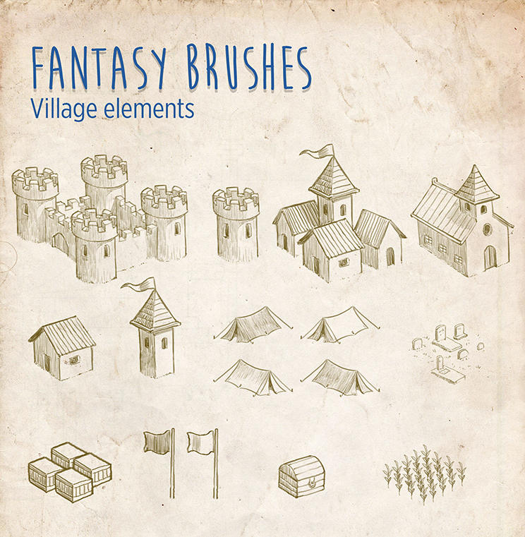 Fantasy Brushes - Village Elements by mrbiagy on DeviantArt